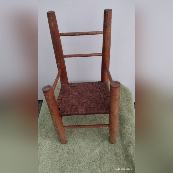 Handmade | Other | Antique Vintage Wooden Woven Doll Cane Chair | Poshmark